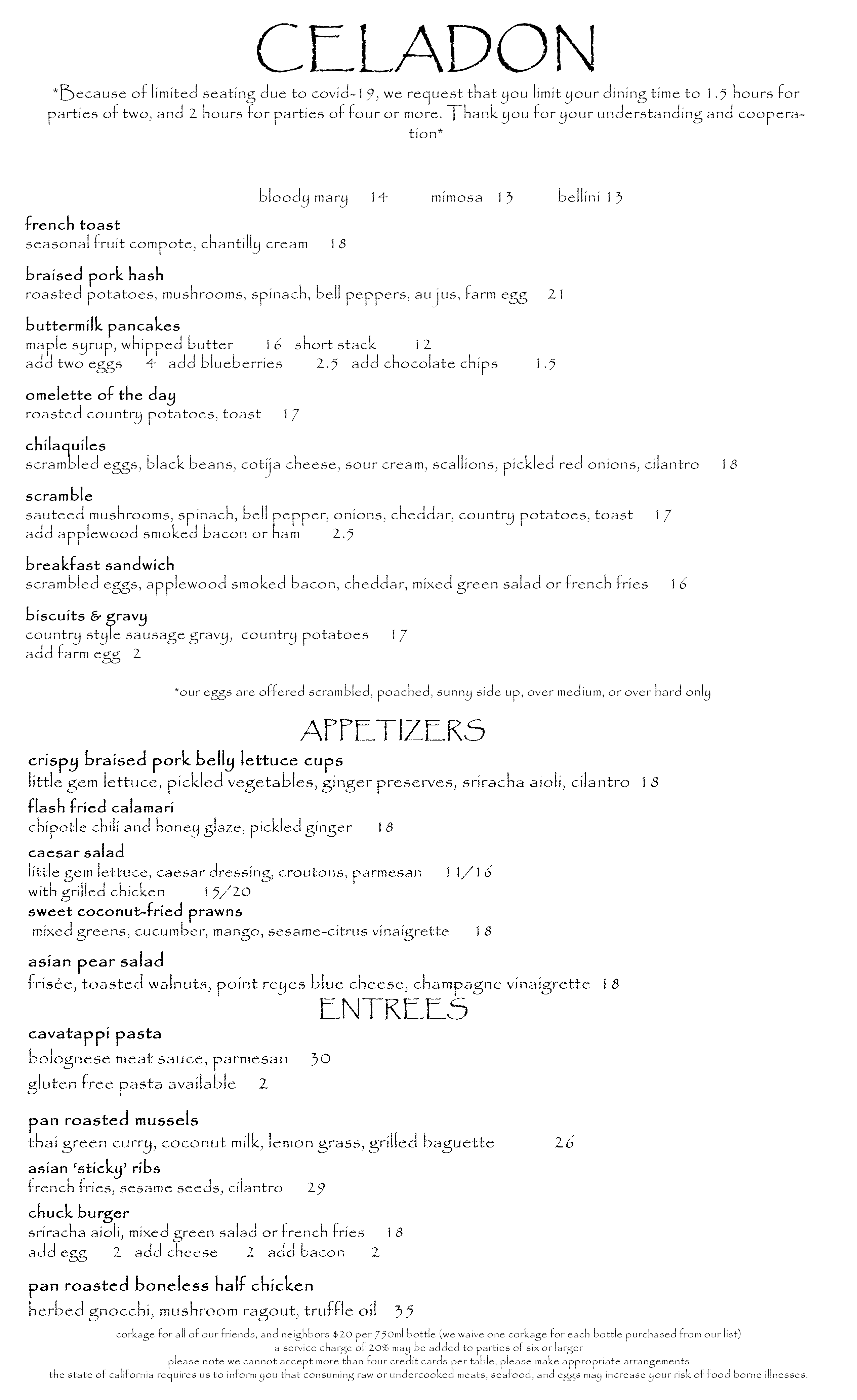 Celadon | Napa Valley Restaurant Food and Wine - Downtown Napa